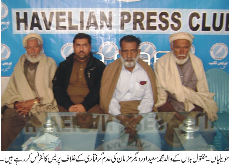 Havelian: Slain Bilal's Father and others are addressing the press ...